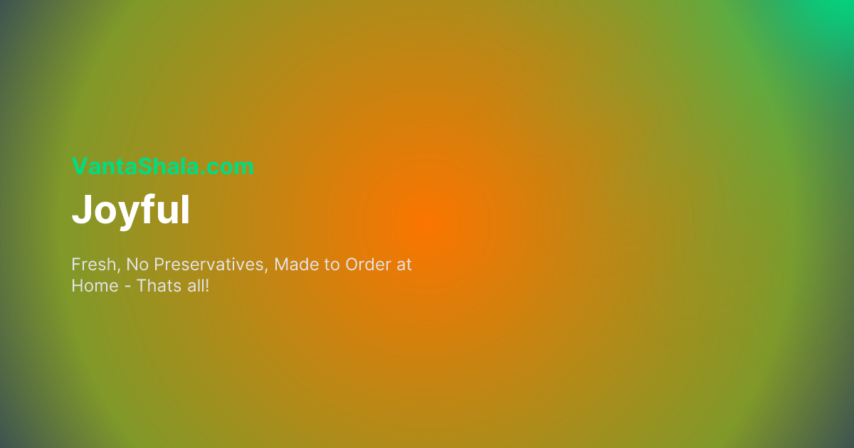 joyful | AI Platform for Home Chefs